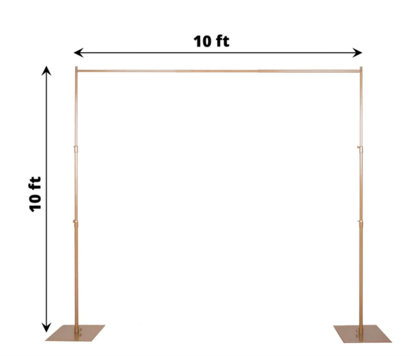 10 FT. Gold Adjustable Heavy Duty Backdrop Stand – ELAN BAZAAR